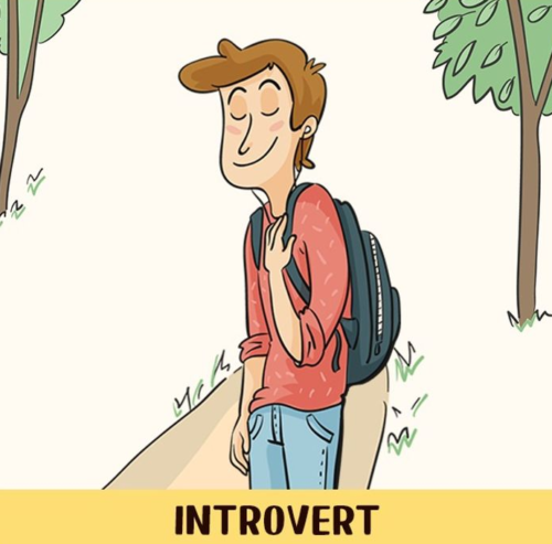 12 การ์ตูนภาพความแตกต่างระหว่างคน Introverts และ Extroverts